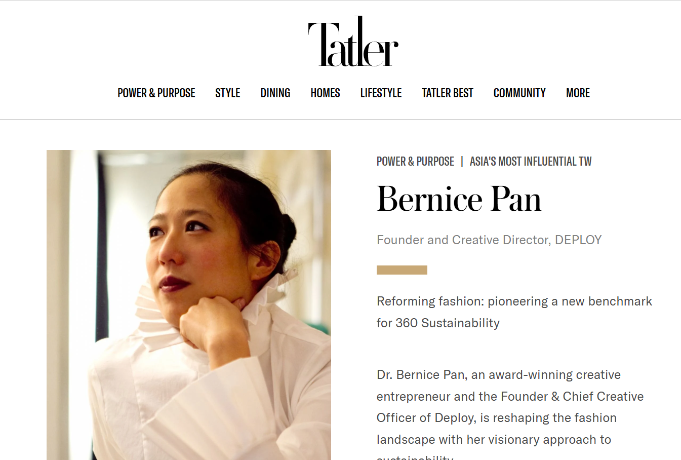 Dr. Bernice Pan named "Asia's Most Influential" on Tatler Asia Power ...